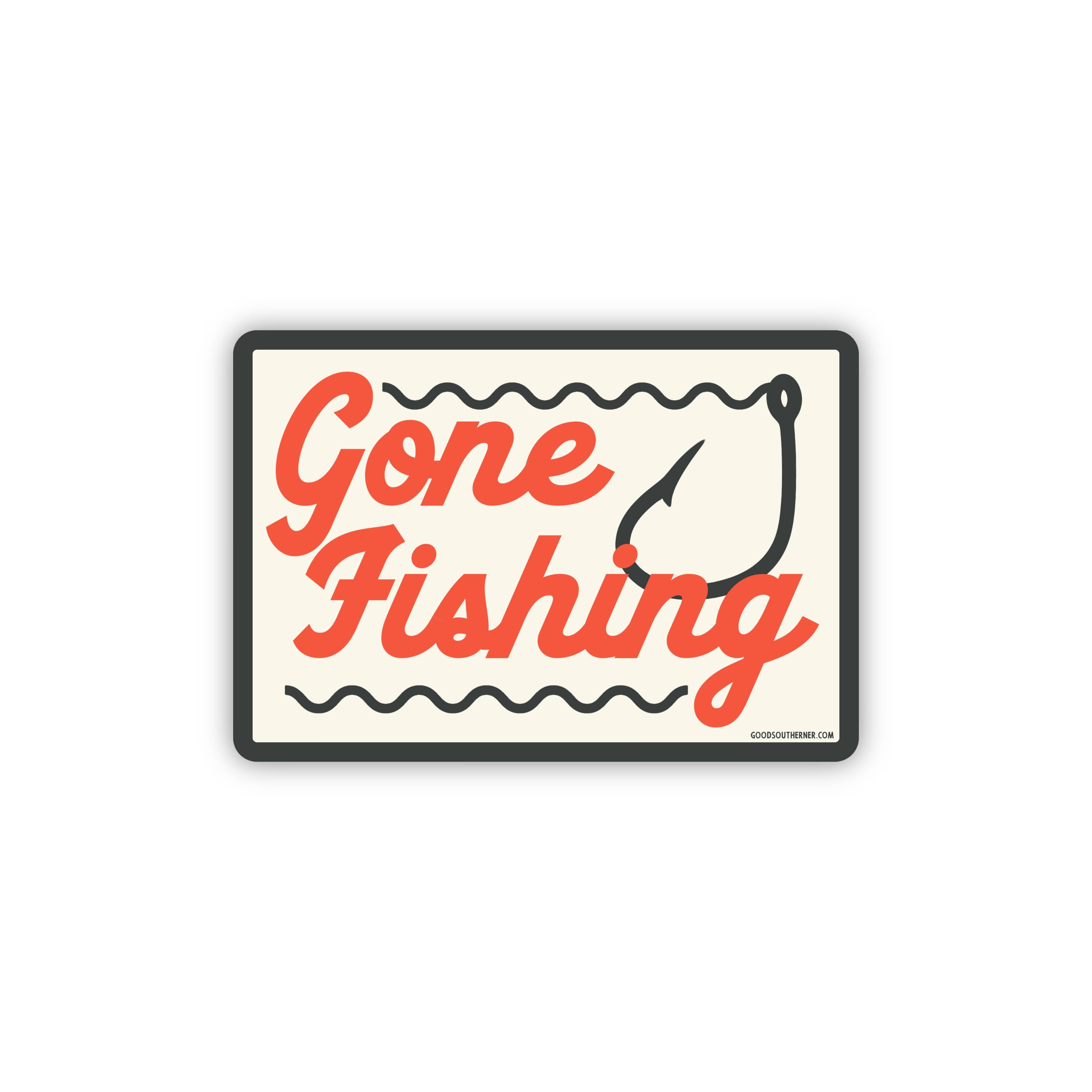 Gone Fishing Sticker | Outdoor Adventure Decal